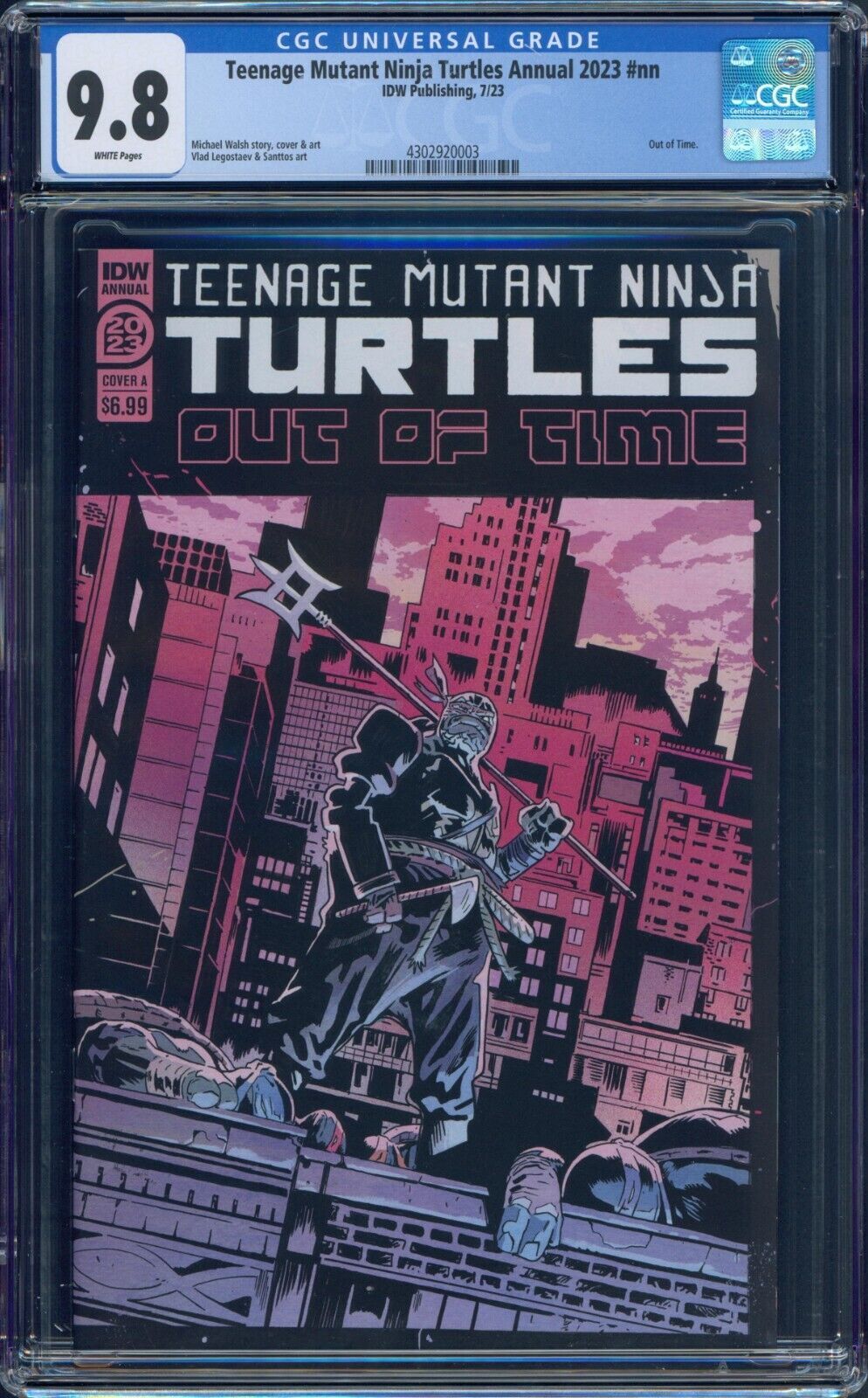 Teenage Mutant Ninja Turtles Annual 1 CGC 9.8 Out of Time Homage to OG ...