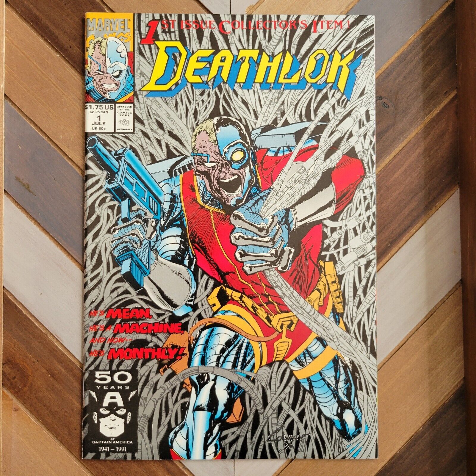 DEATHLOK #1 NM, unread (Marvel 1990) 1st solo Deathlok, Premiere! Foil ...