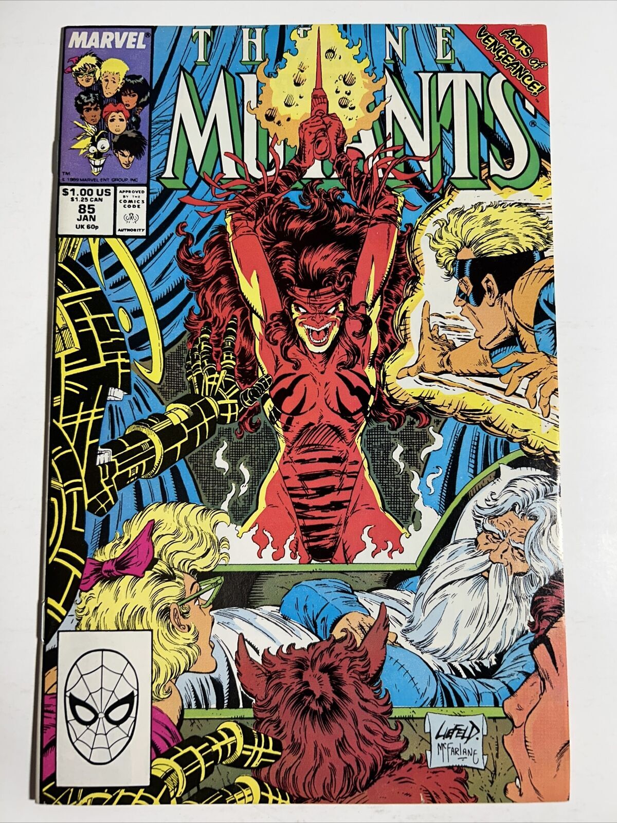 New Mutants #85 1st Rob Liefeld Art & Todd Mcfarlane Inks Vulture Cable ...