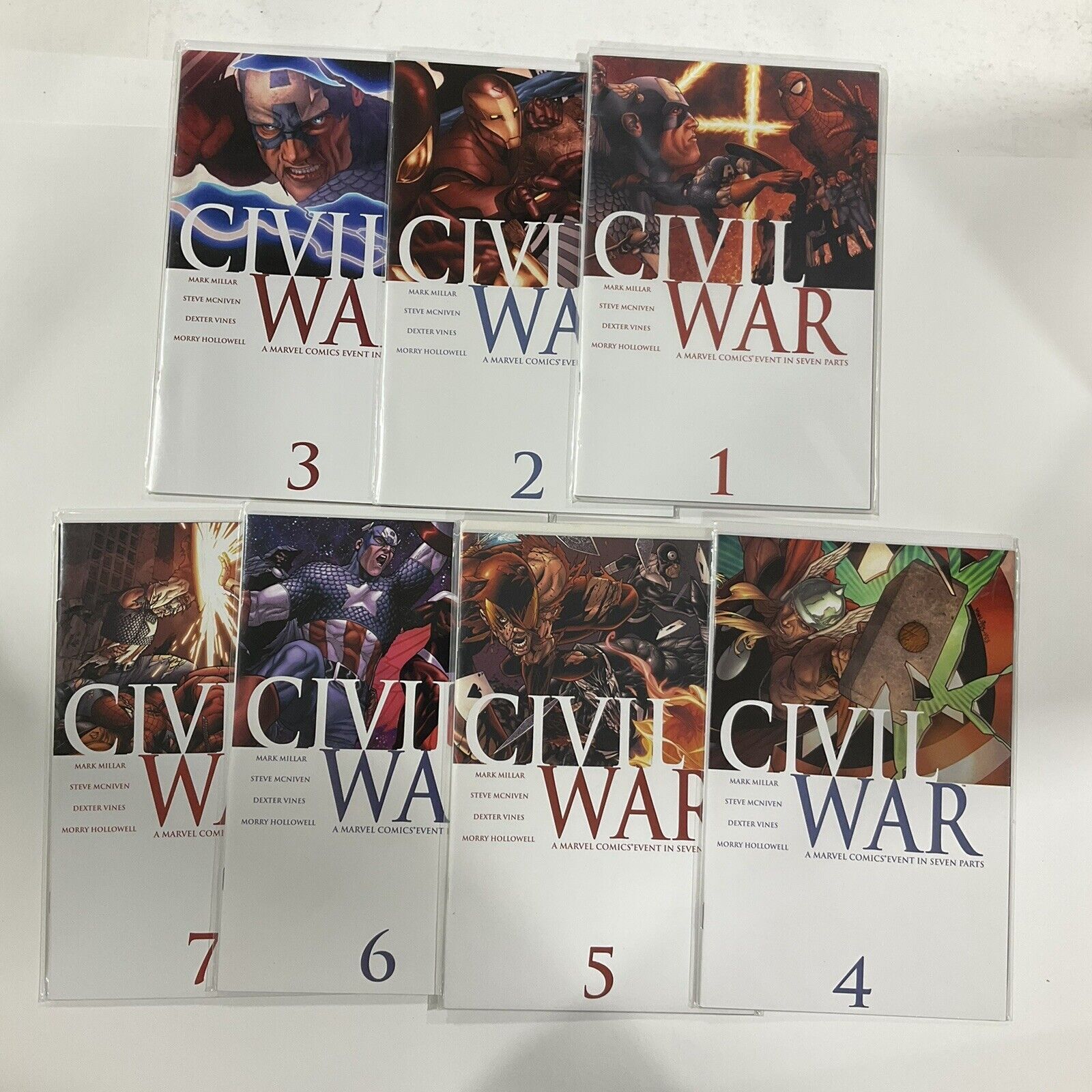 Civil War 2006 1 2 3 4 5 6 7 + Frontline & One-Shots Nm Marvel Lot Of ...