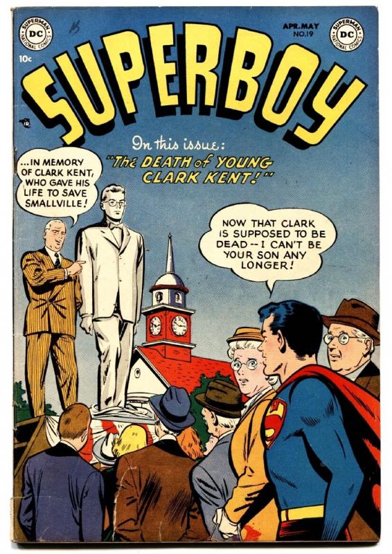 Superboy Comics #19 1952- Death of Clark Kent- DC Comics | Comic Books ...