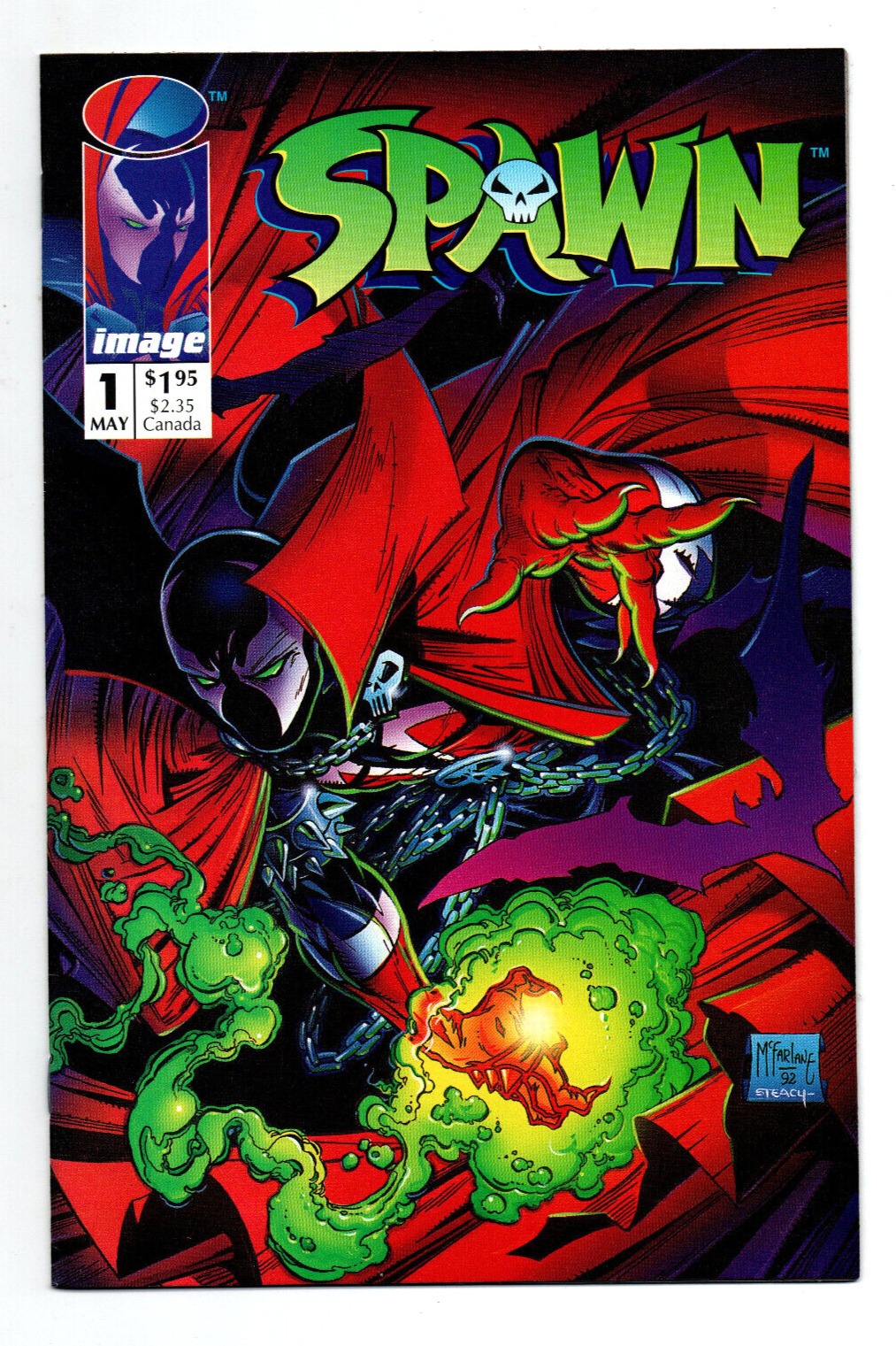 Spawn #1 - Rare Inside Logo Misprint - 1st app Al Simmons - McFarlane ...