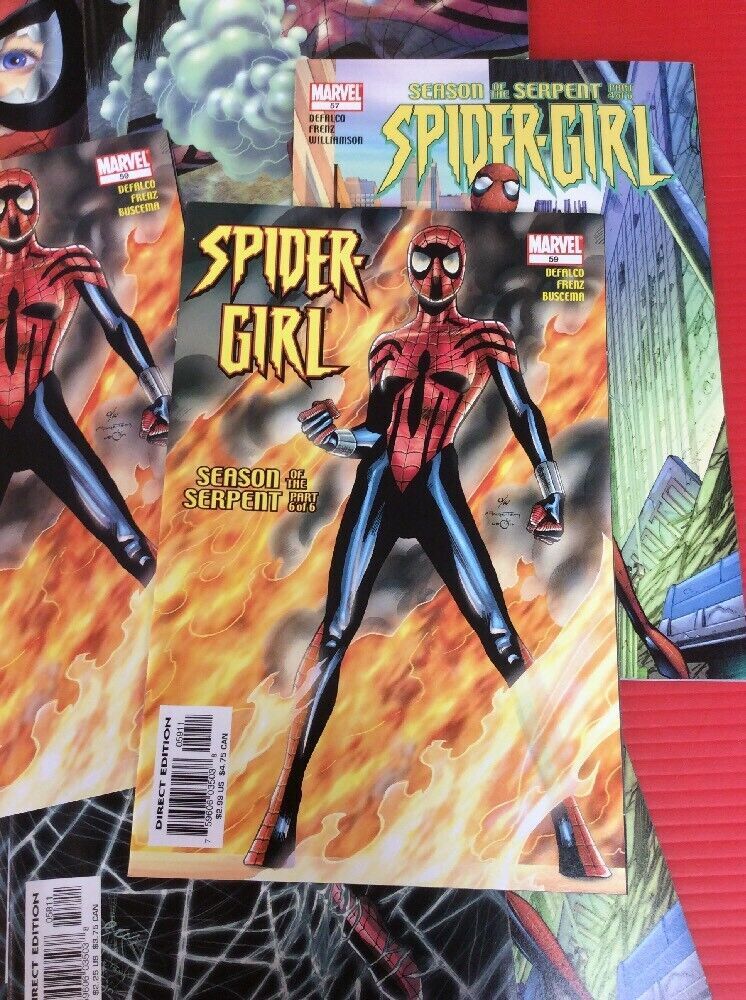 SPIDER-GIRL #54,55,56,57,58,59 Season of the Serpent Set First Benjy ...