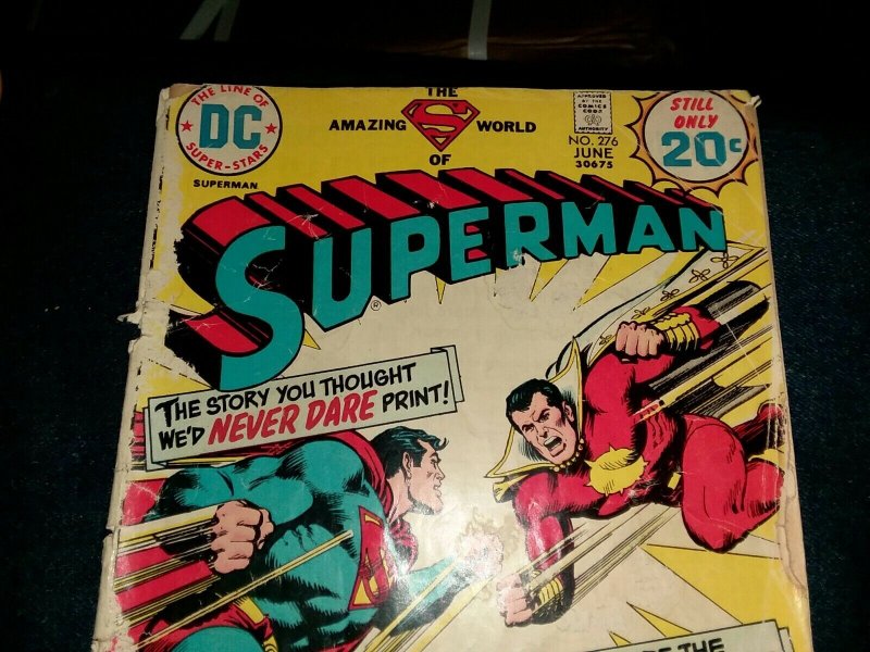Superman #276 dc comics 1974 bronze age 1st appearance captain thunder ...