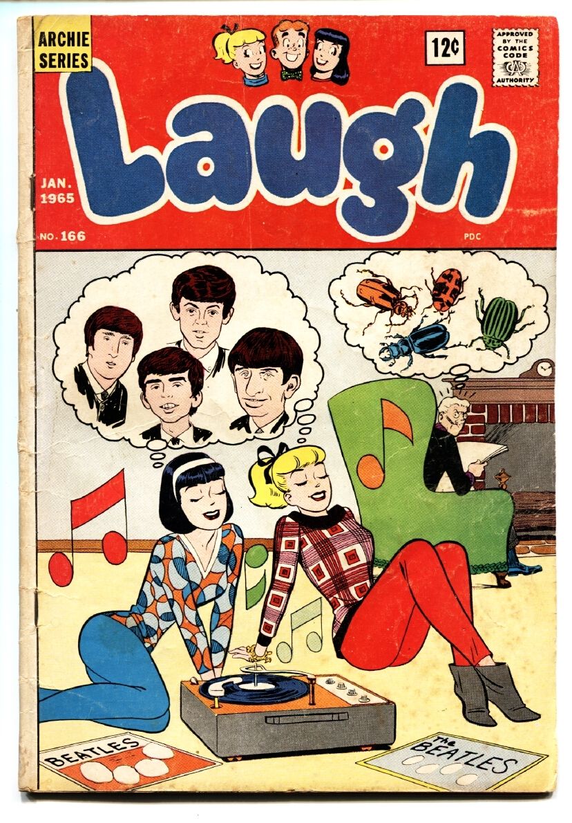LAUGH #166 1964 ARCHIE COMICS- Beatles cover-betty and veronica | Comic ...