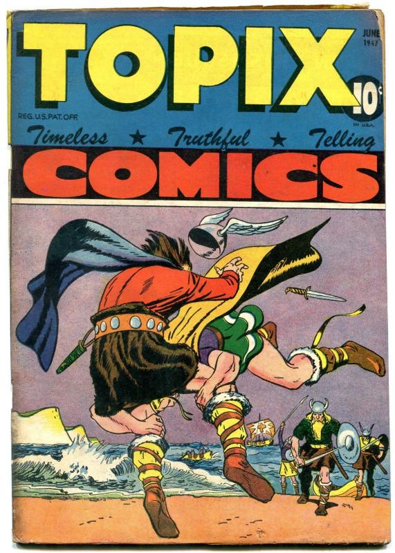 Topix Comics Vol 5 #9 1947-Viking Cover-Louis Ix-France VG | Comic ...