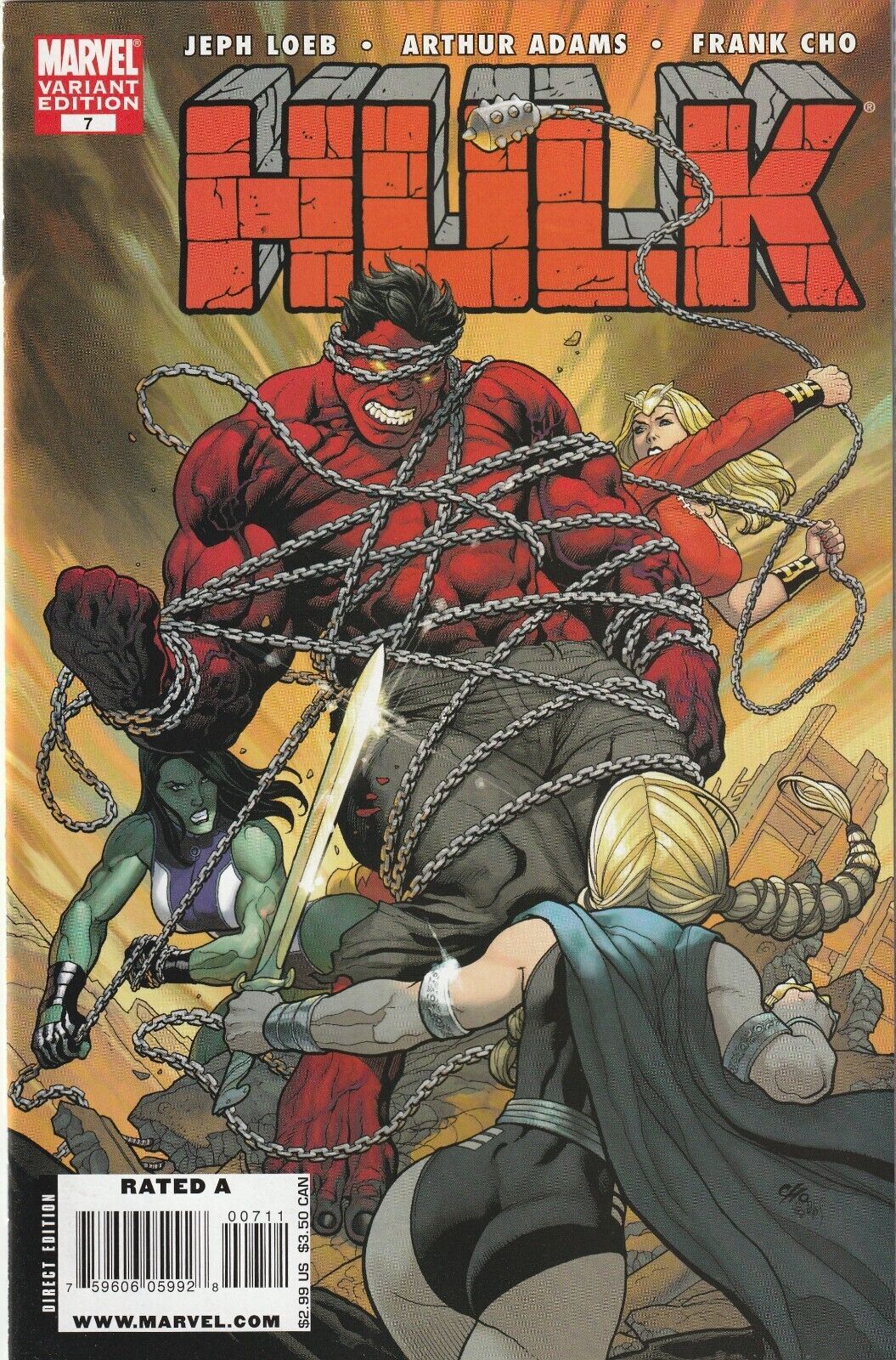 Hulk # 7 Variant Cover NM Marvel 2008 [M7] | Comic Books - Modern Age ...