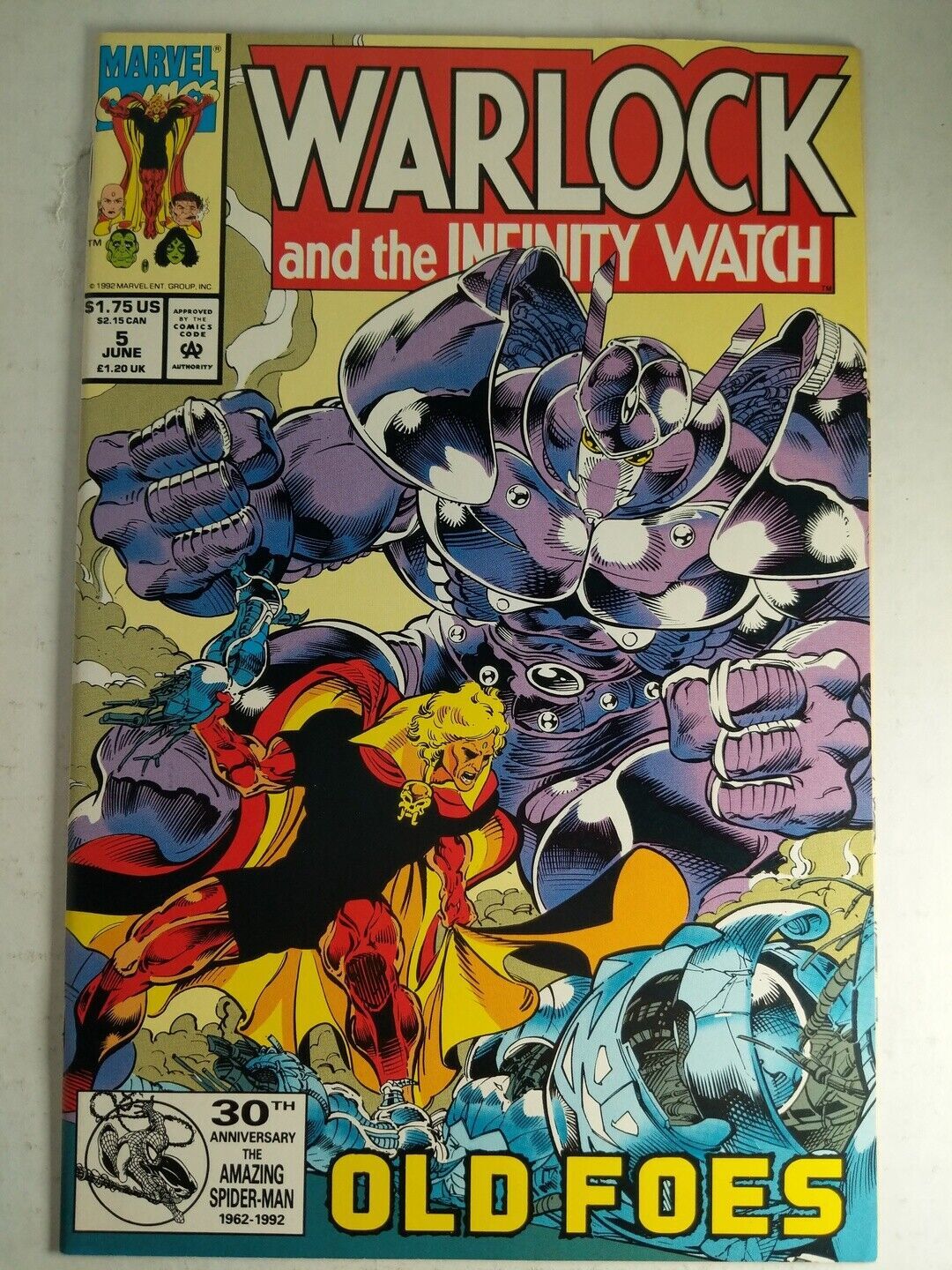 Warlock and the Infinity Watch #5 NM- 1992 Marvel Comics C53A | Comic ...