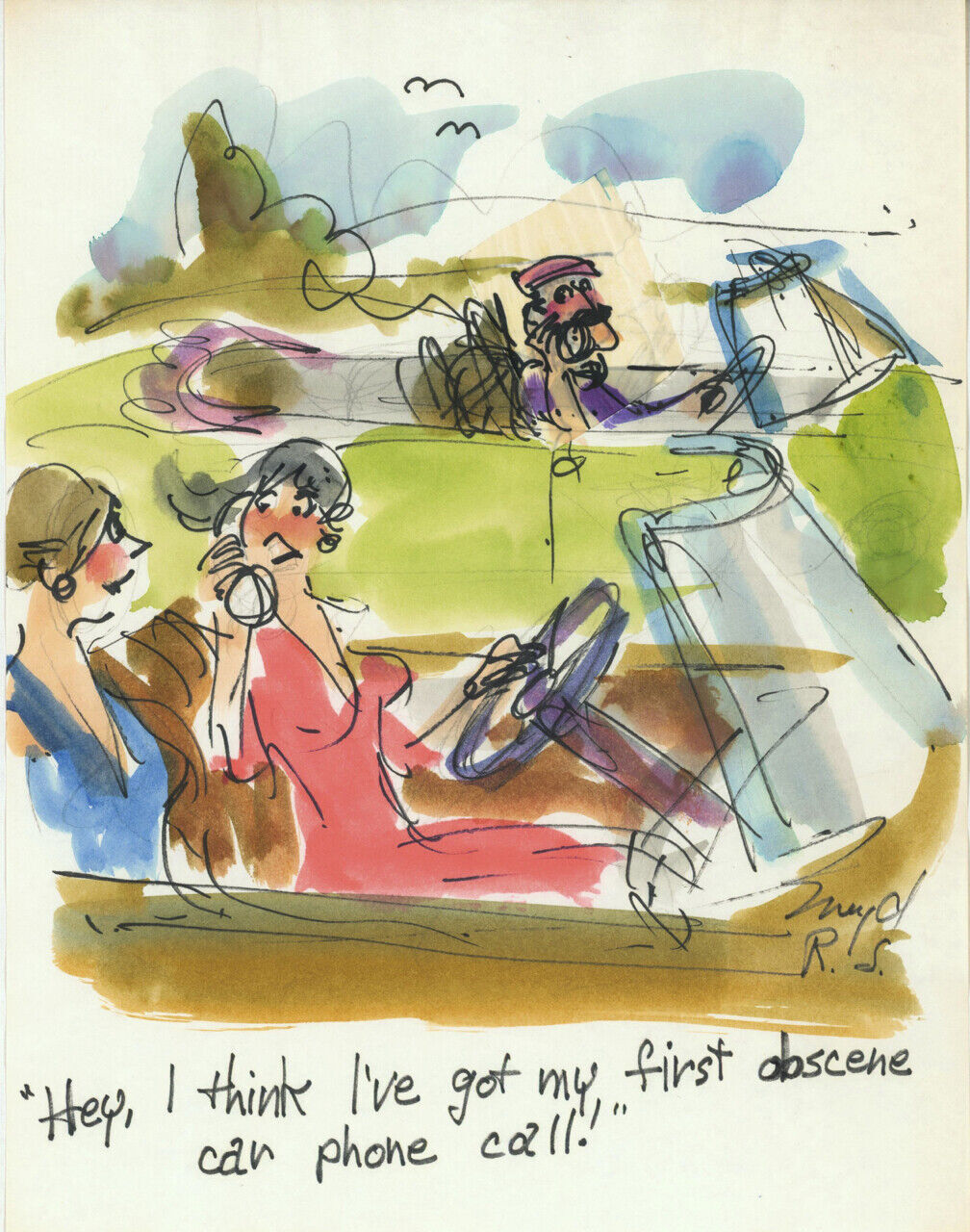 Doug Sneyd Signed Original Art Playboy Prelim Gag Rough Sketch ...