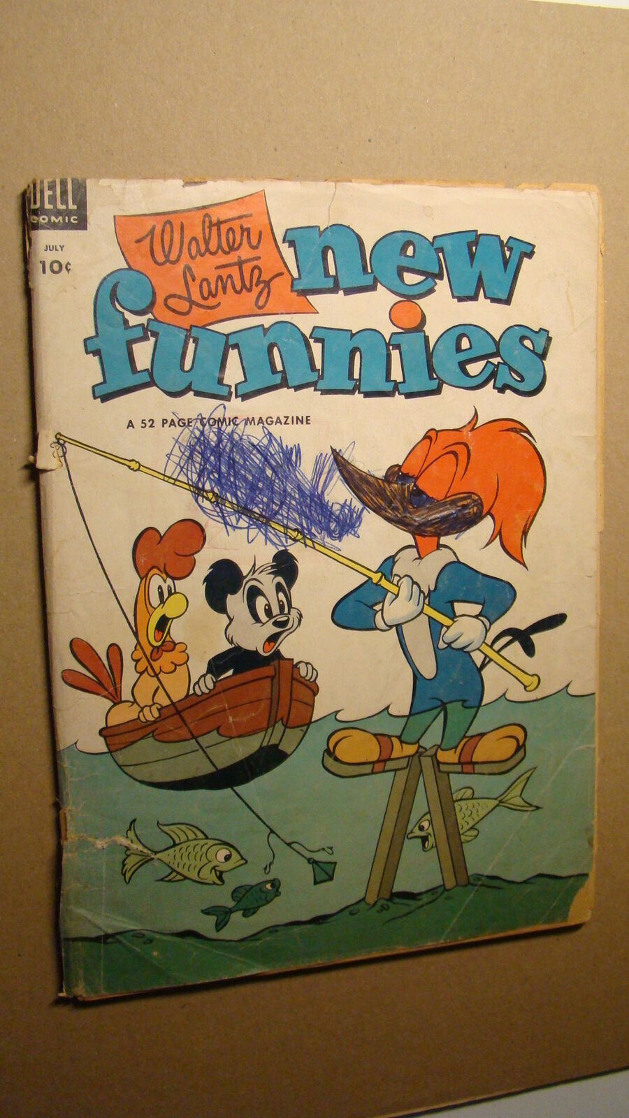 New Funnies 197 ** Woody Woodpecker Dell Comics 1953 Walter Lantz ...