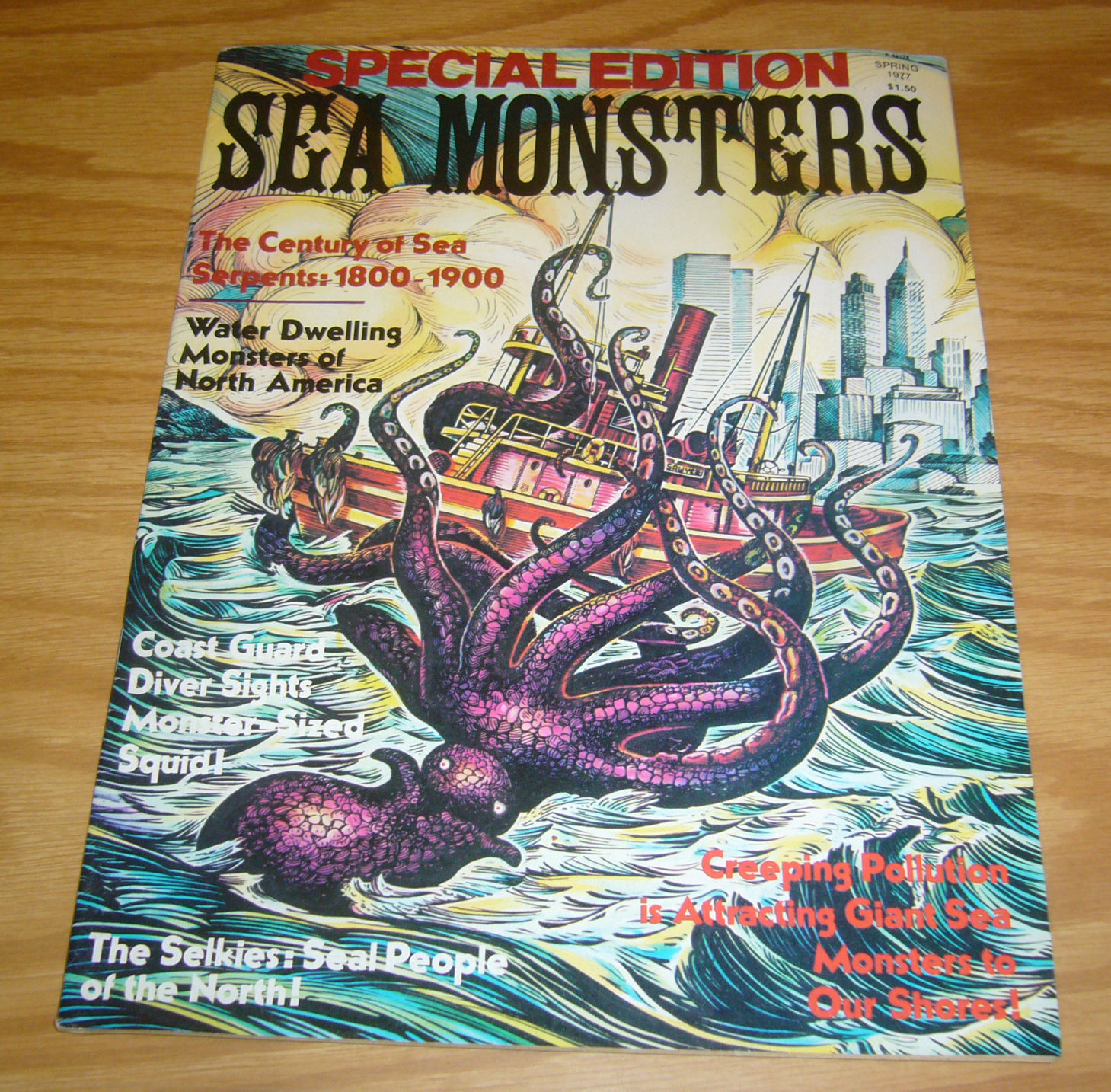 Sea Monsters Magazine vol. 2 #1 FN spring 1977 selkies - giant squid ...