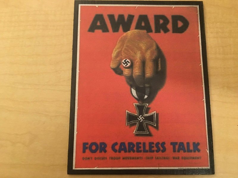 3 World War II Propaganda Poster Magnets Fightin' Nazis Award Popeye ...