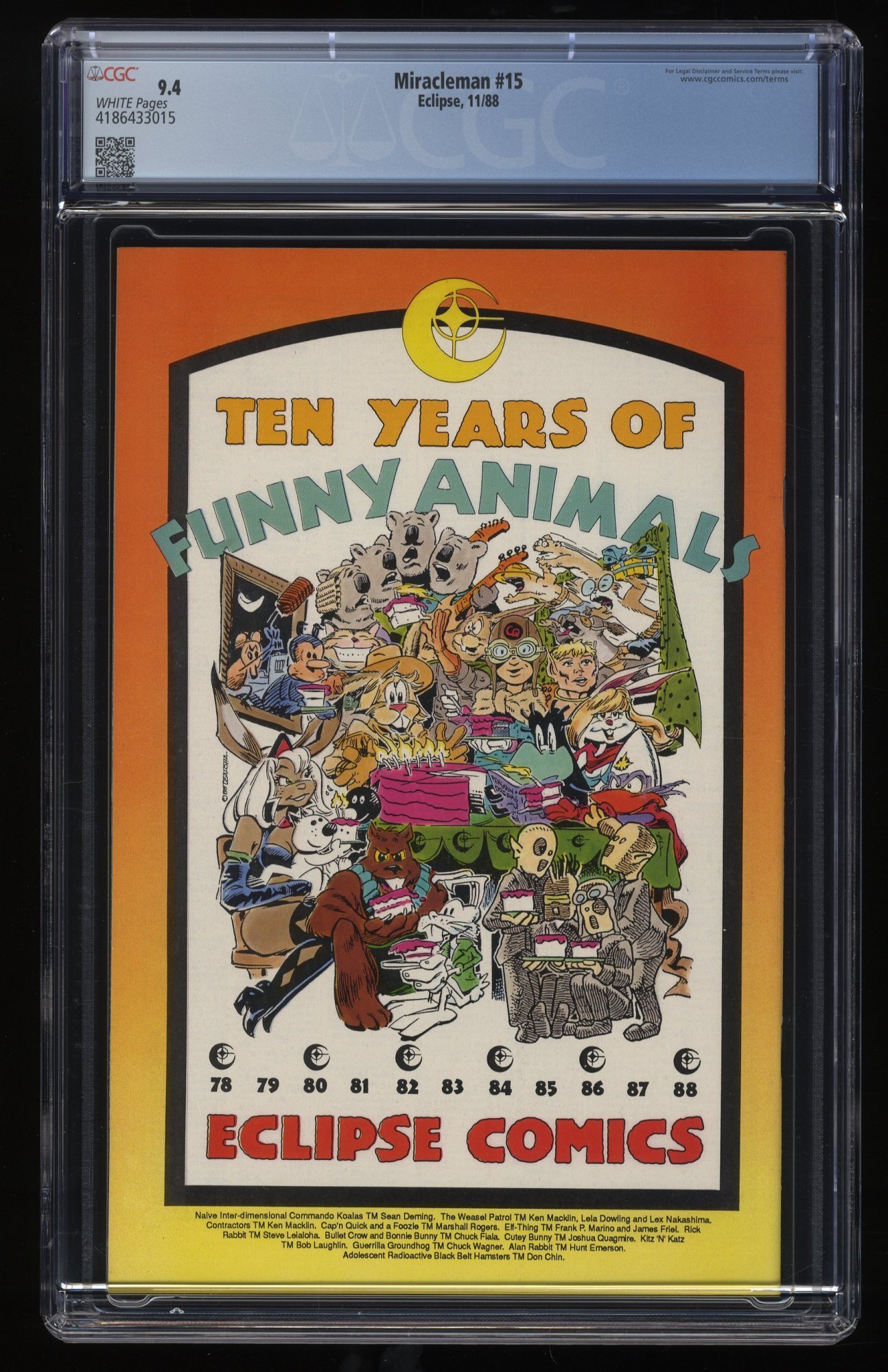 MiracleMan #15 CGC NM 9.4 Chapter Five Nemesis! John Totleben Cover Art ...