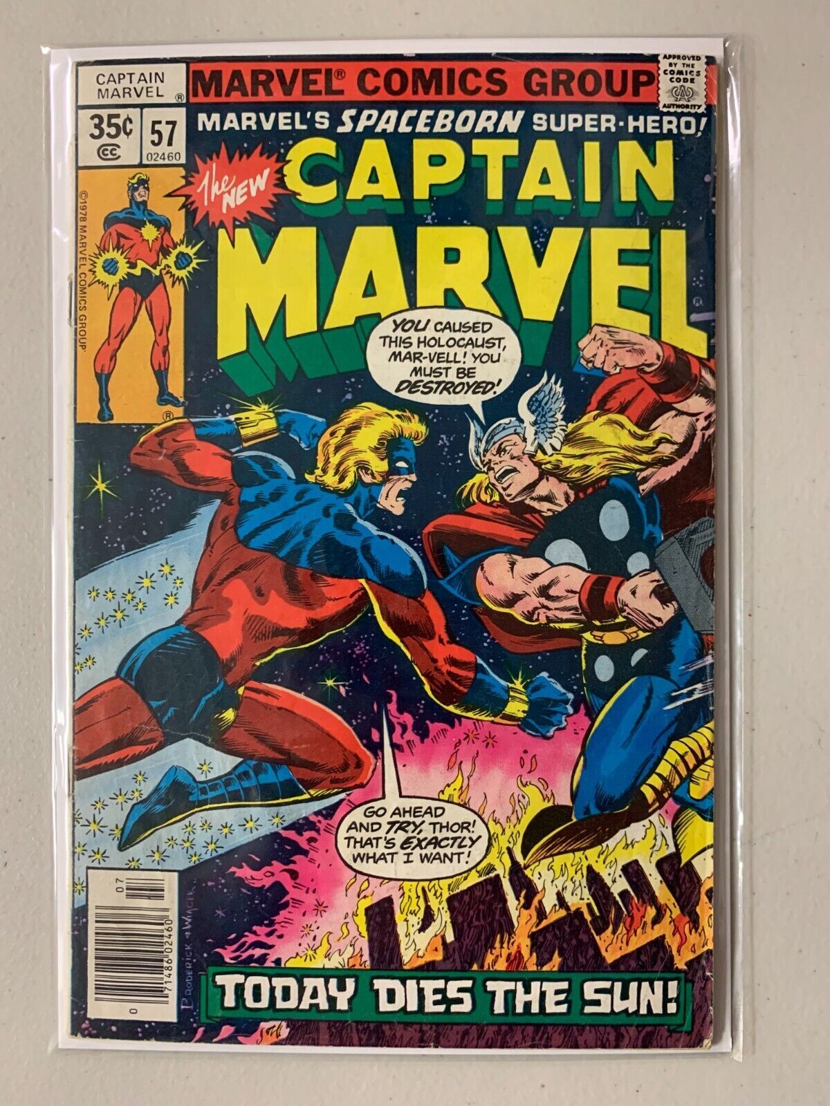 Captain Marvel #57 Captain Marvel vs. Thor 6.0 FN (1978) | Comic Books ...