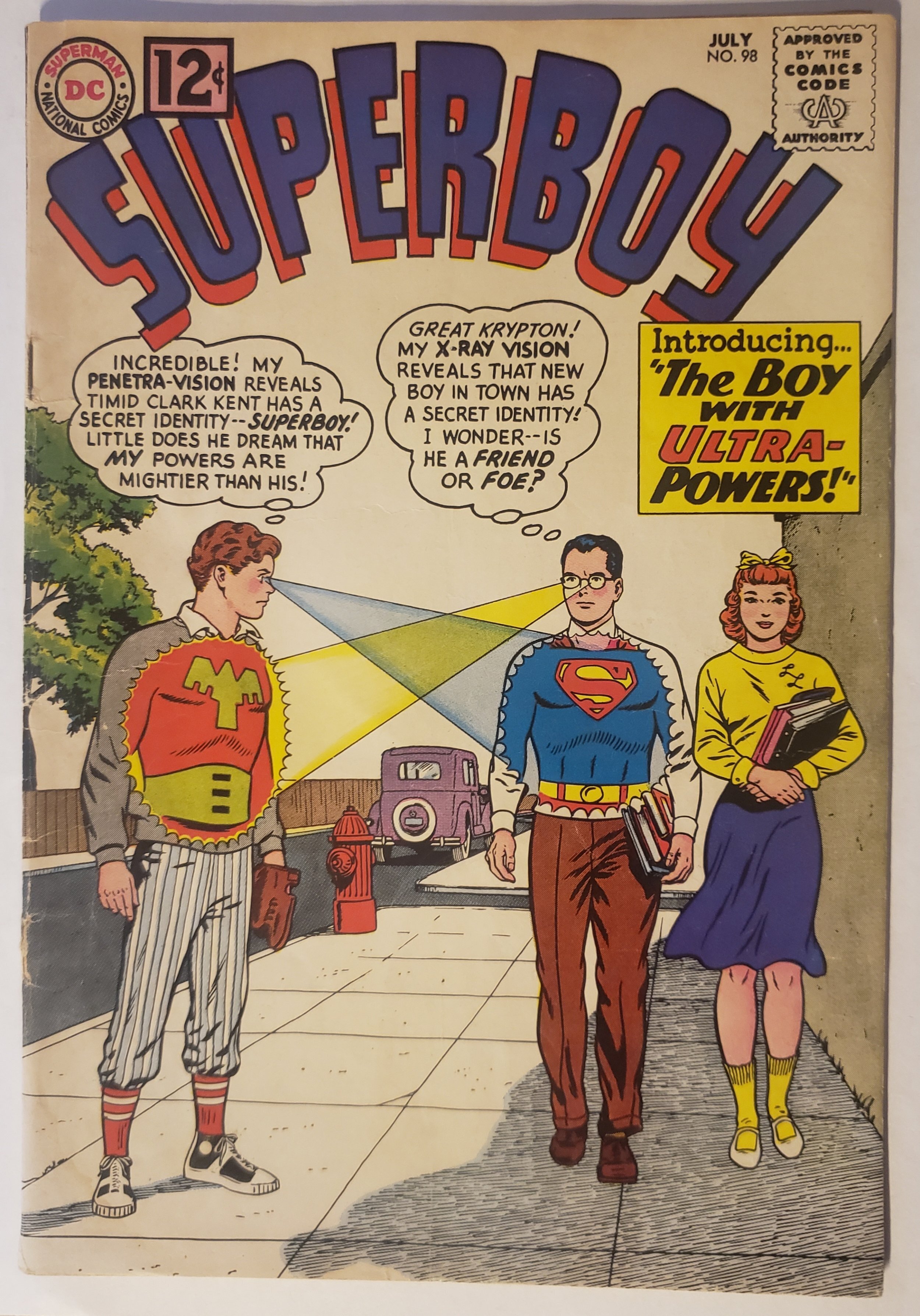 Superboy 98 1st appearance of Ultra Boy cover & 1st wrap detached from ...