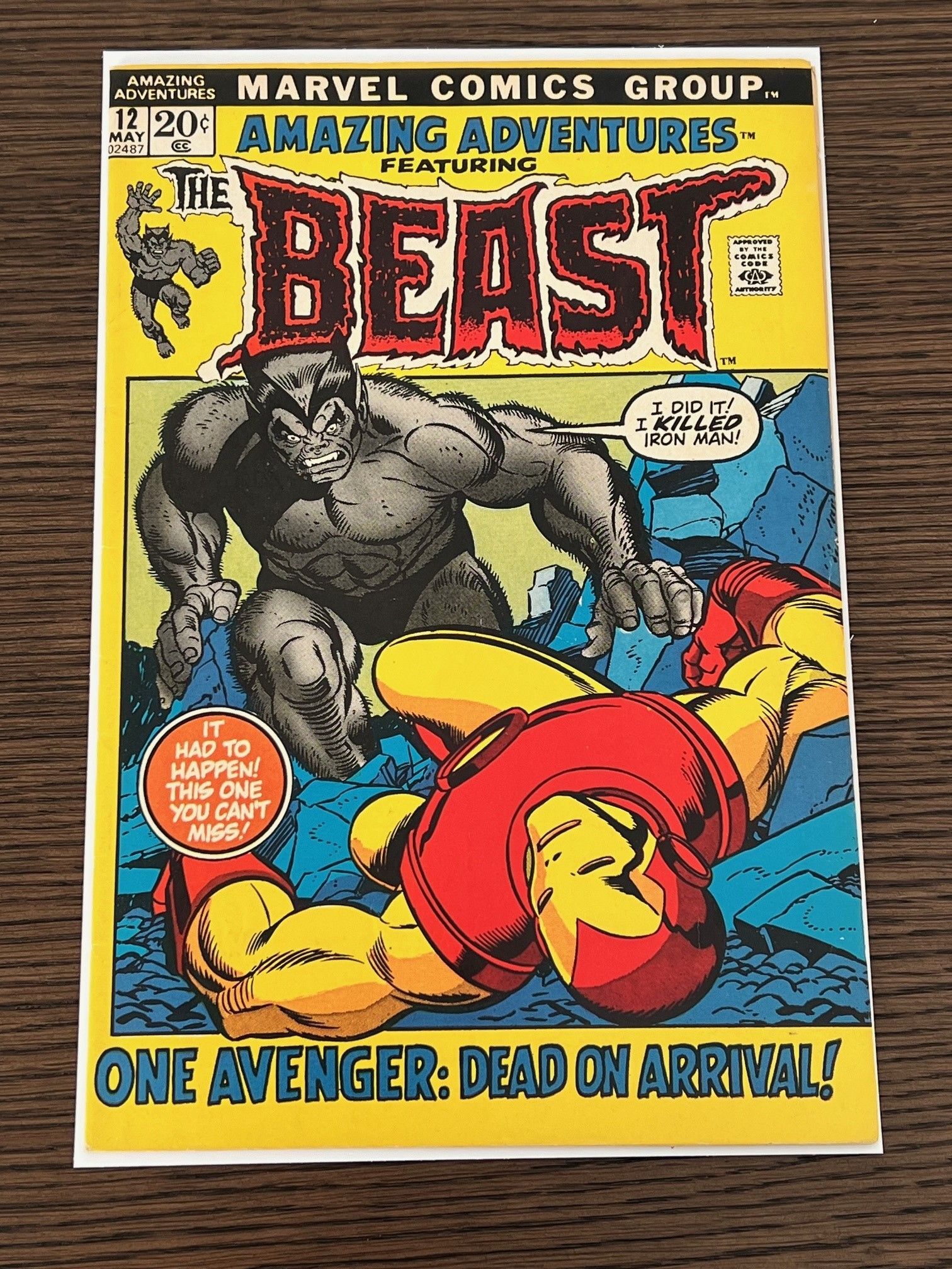 Amazing Adventures #12 (1972). FN/VF. Beast v. Iron Man. Iron Man-c ...