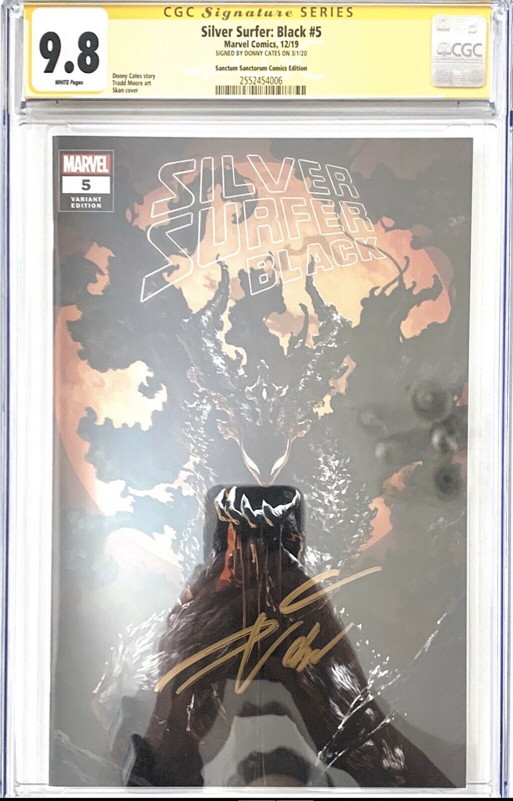 SILVER SURFER BLACK #5 Skan VARIANT Void Knight CGC SS 9.8 Singed By ...