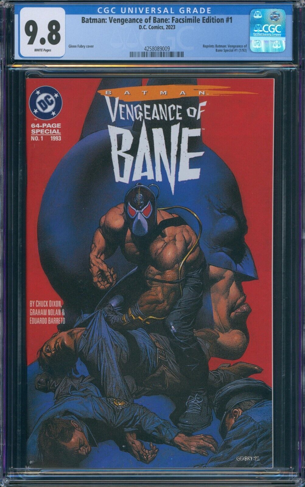 Batman Vengeance of Bane #1 Facsimile Edition CGC 9.8 Reprints 1992 DC ...