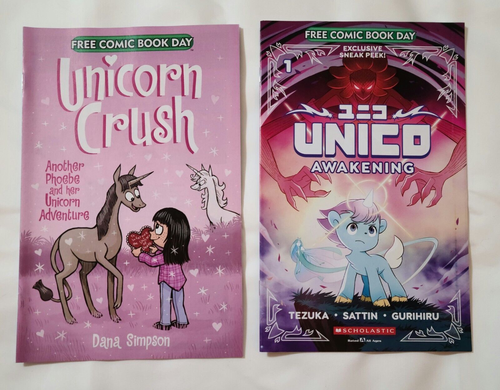 Unicorn Comic Lot of 2 (Uniform Crush & Unico Awakening) FCBD 2024, NM ...