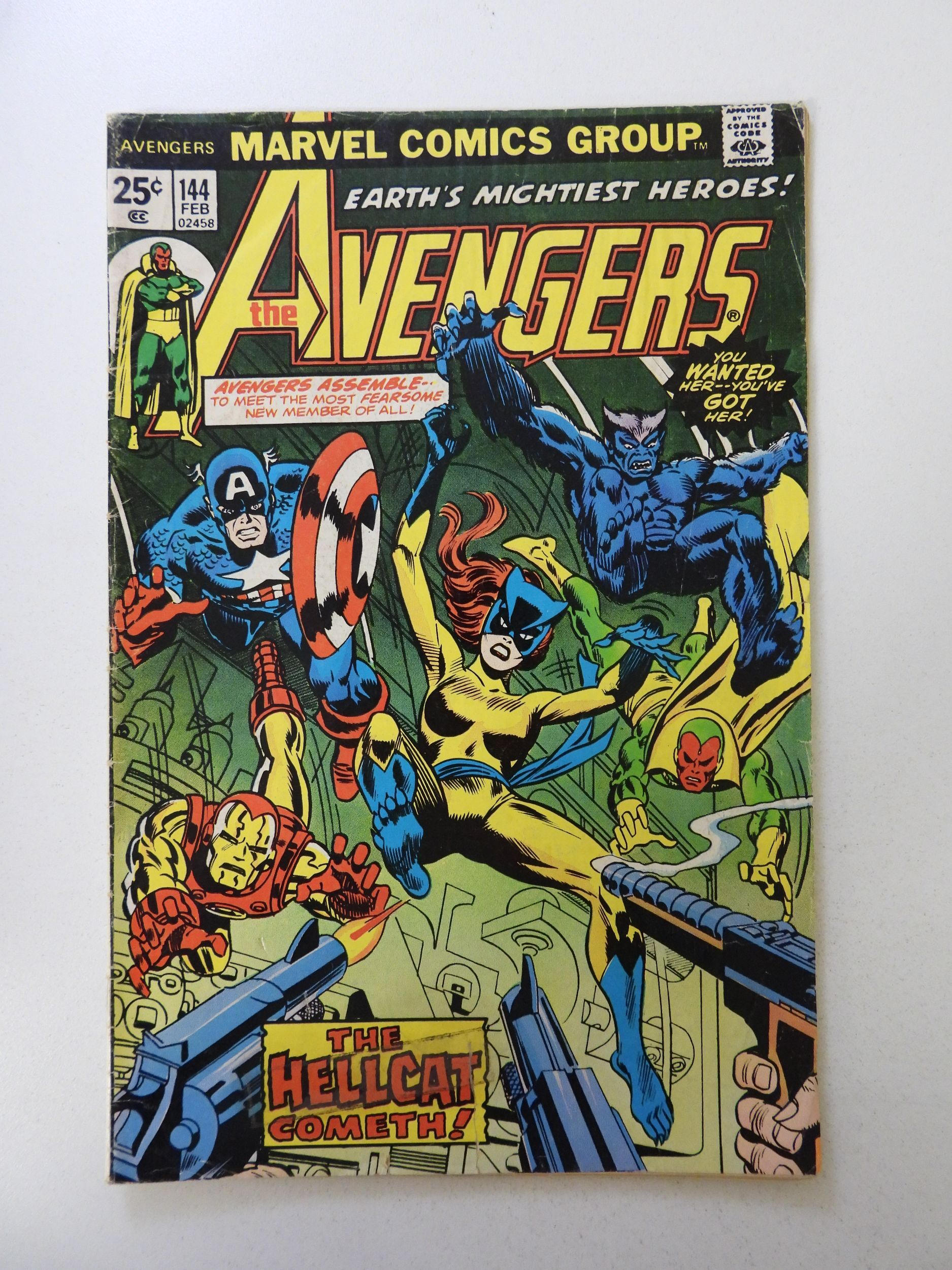 The Avengers #144 1st appearance of Hellcat GD+ condition MVS intact ...