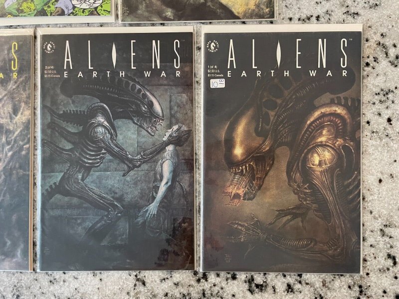 EARTH WAR Aliens Complete Dark Horse Comics # 1 2 3 4 + Earth Angel # 1 ...