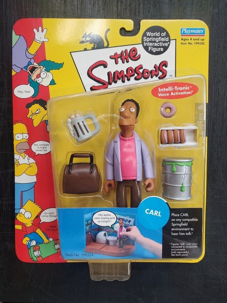 The Simpsons Carl Intell-Tronic Playmates Sealed Action Figure Series 6 ...