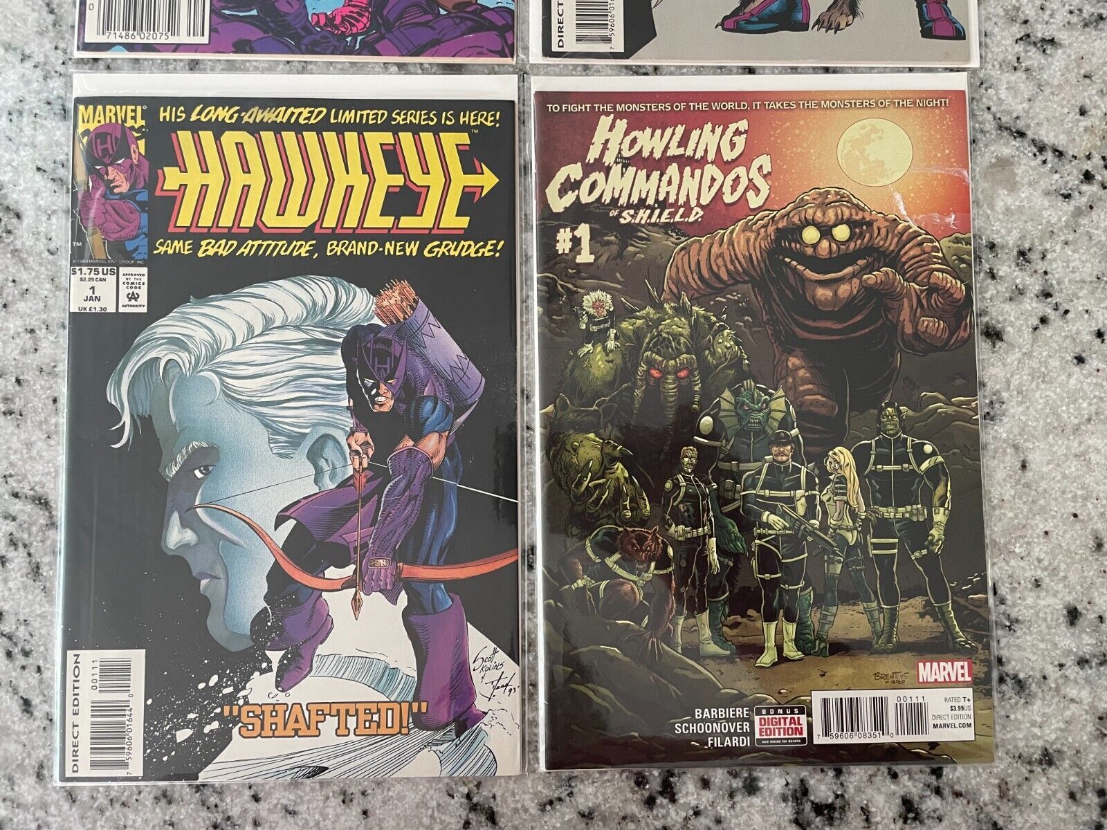4 Marvel Comics Howling Commandos Of Shield # 1 Hawkeye # 1 3 Hercules ...