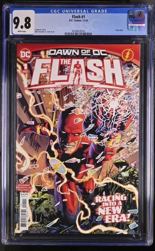 Flash #1 CGC 9.8 1st Cameo Appearance of The Uncoiled Cover A DC 2023 ...