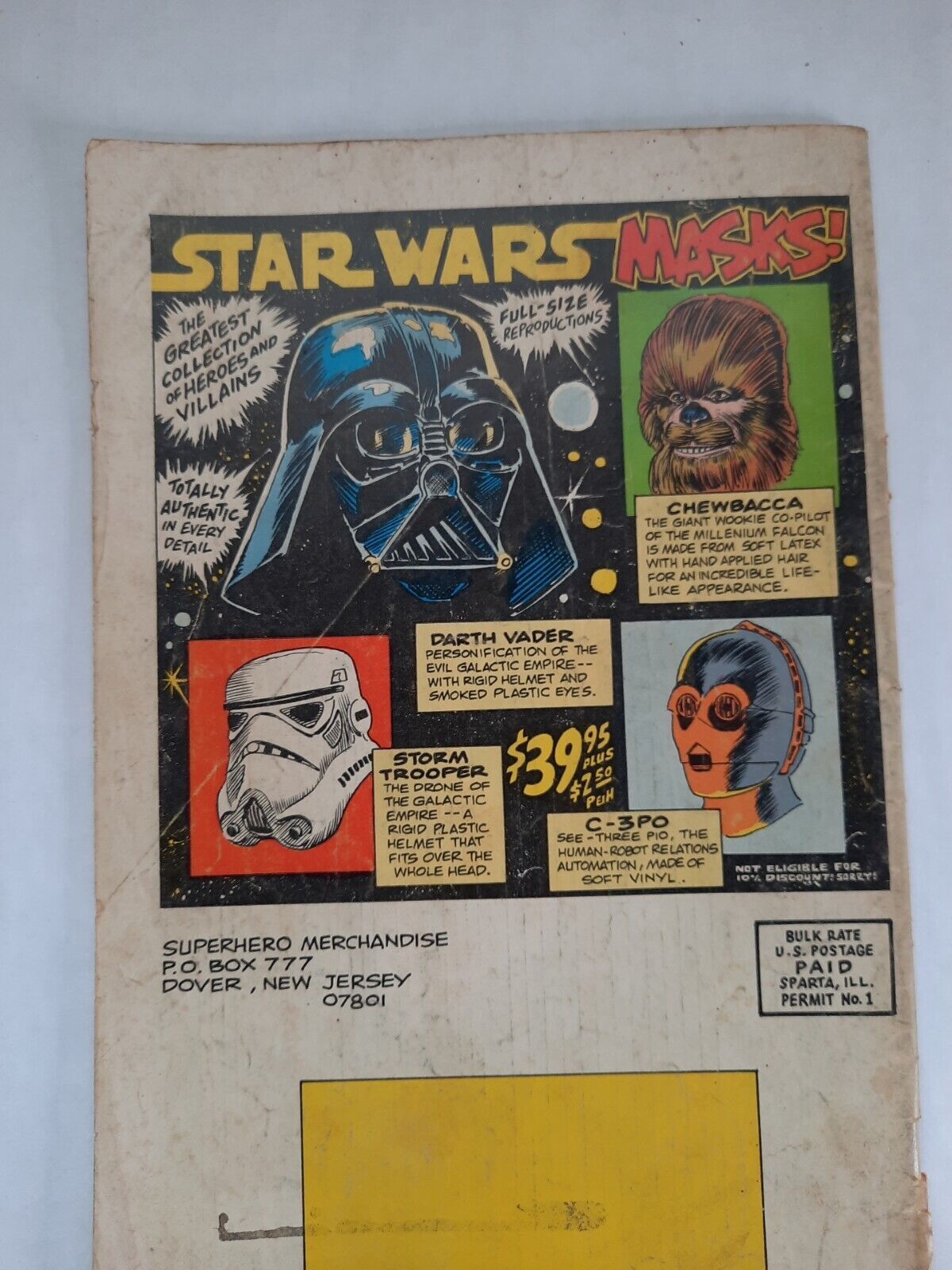 1978 Marvel Comics Group "Super Hero Catalogue" Awesome Star Wars Mask ...