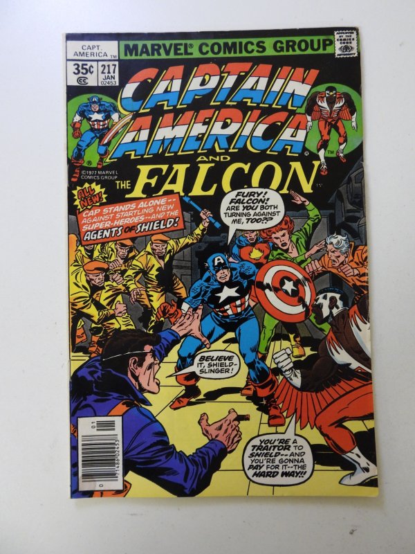 Captain America #217 (1978) FN- condition "stains front/back cover ...