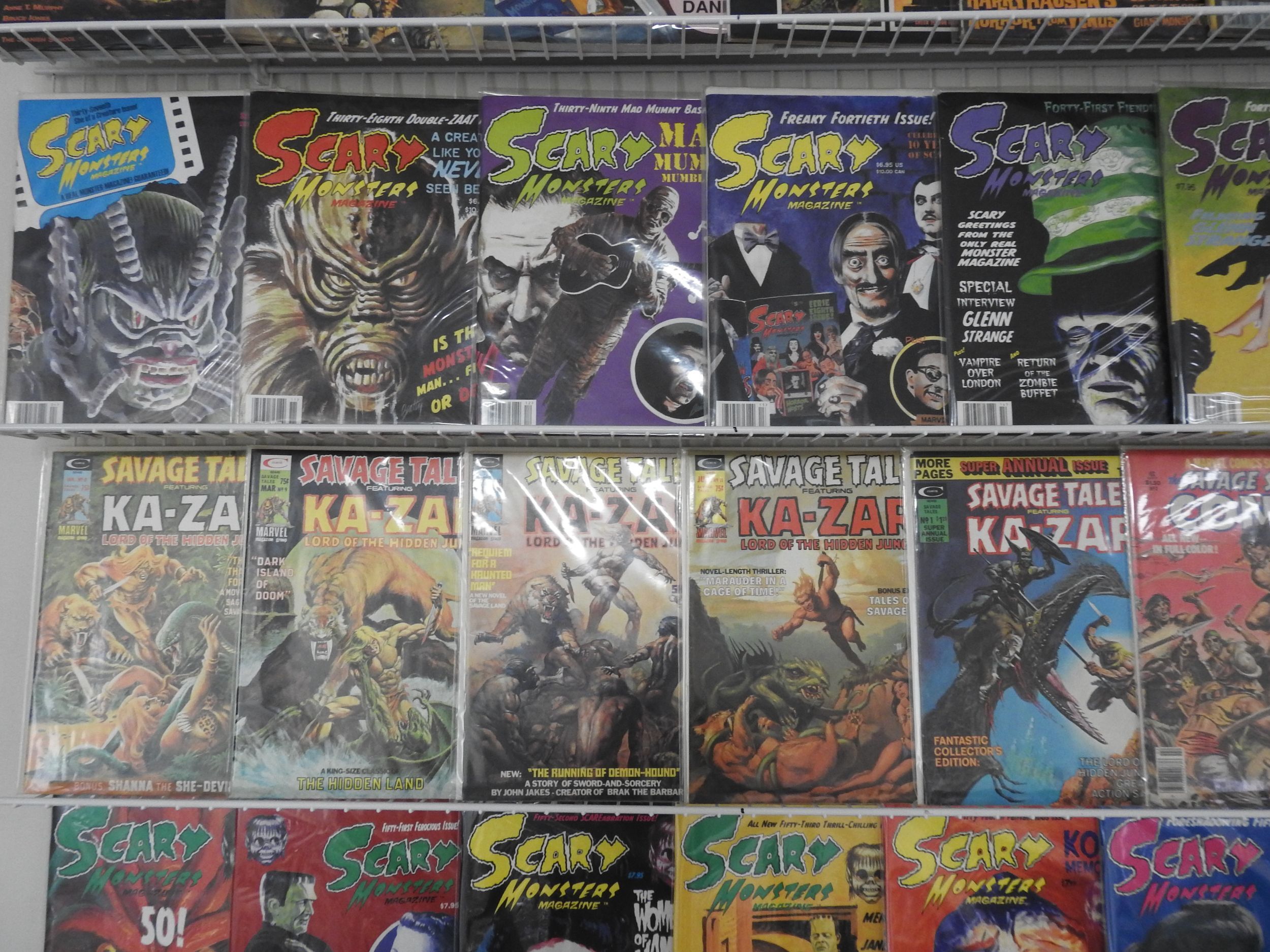 Huge Lot of 50+ Magazines W/ Scary Monsters, Ka-Zar, Conan! Avg. FN ...