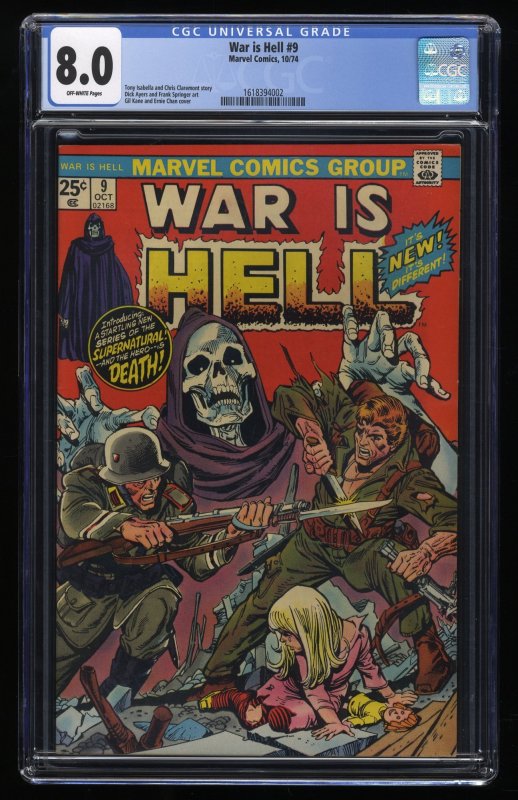 War is Hell #9 CGC VF 8.0 Off White 1st Appearance Death! Thanos! | Comic Books - Bronze Age ...
