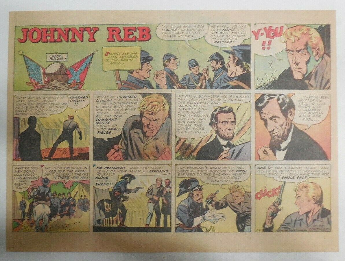 Johnny Reb Sunday by Frank Giacoia & Jack Kirby from 5/26/1958 Half Page Size! | Comic Books ...