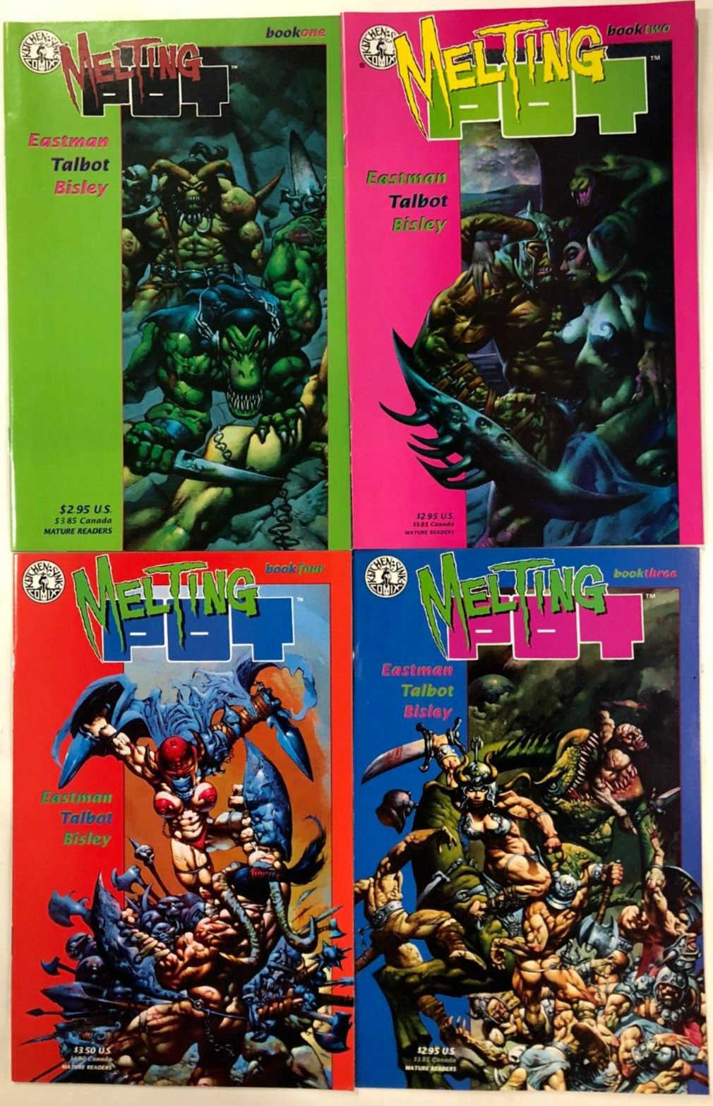 MELTING POT (1993) 1-4 EASTMAN, Biz...mayhem...endless Purge, chaos ...