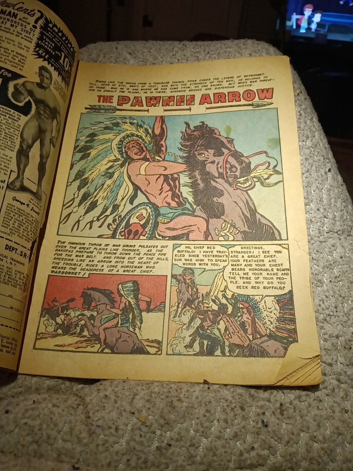 Indian Warriors #7 Star Publishing 1951 LB Cole cover Attacking a wagon ...