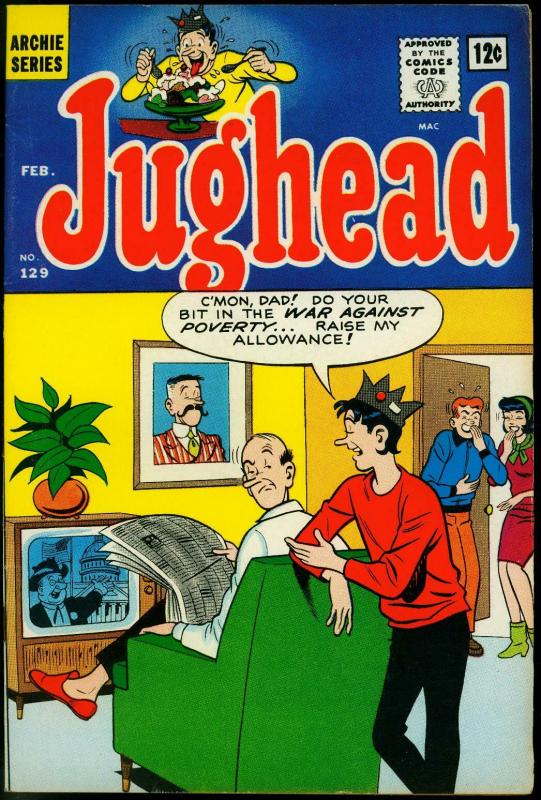 Jughead #129 1966- LBJ cover- Archie comics- Betty & Veronica FN | Comic Books - Silver Age ...