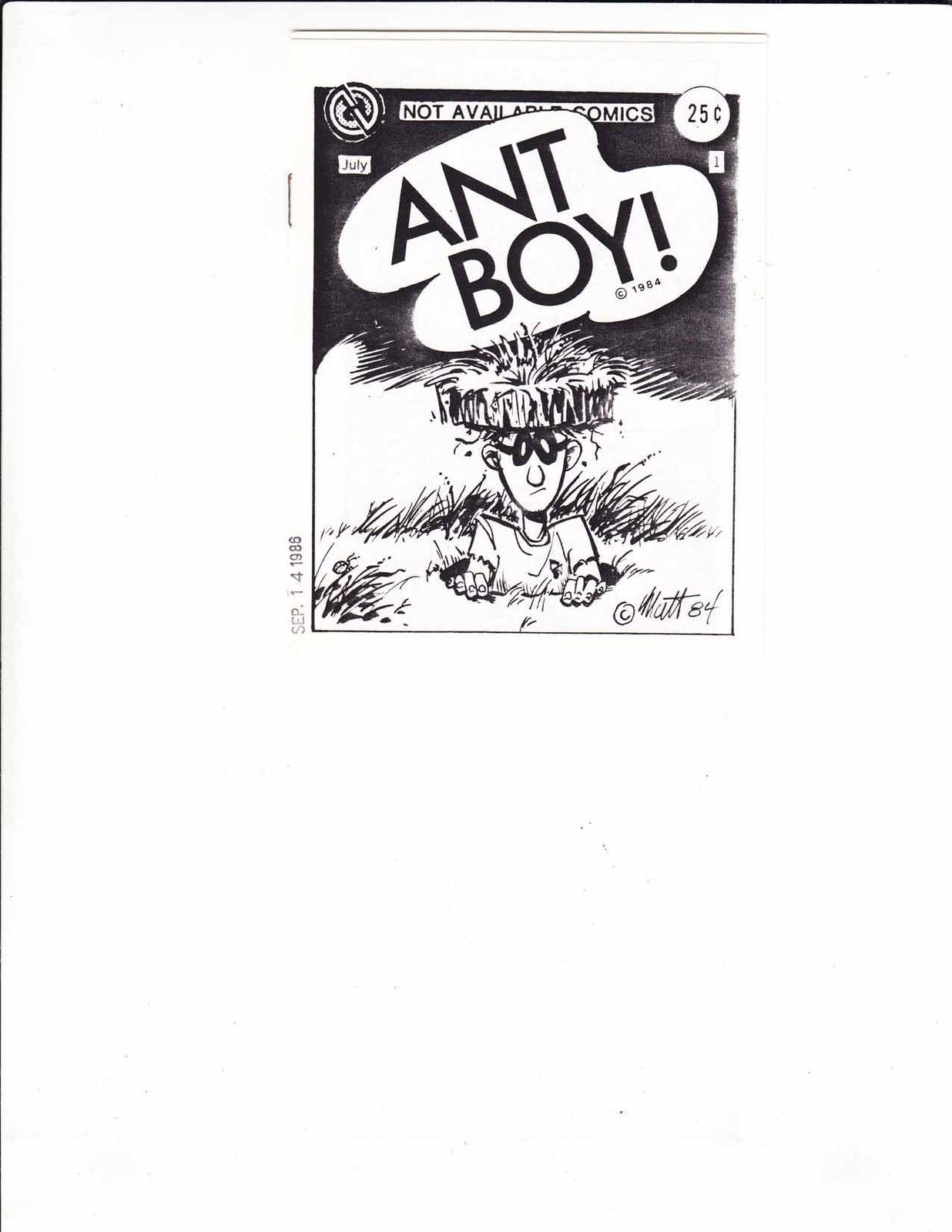 Ant Boy! #1 VF/NM very rare black/white mini comic by matt feazell 1986 ...