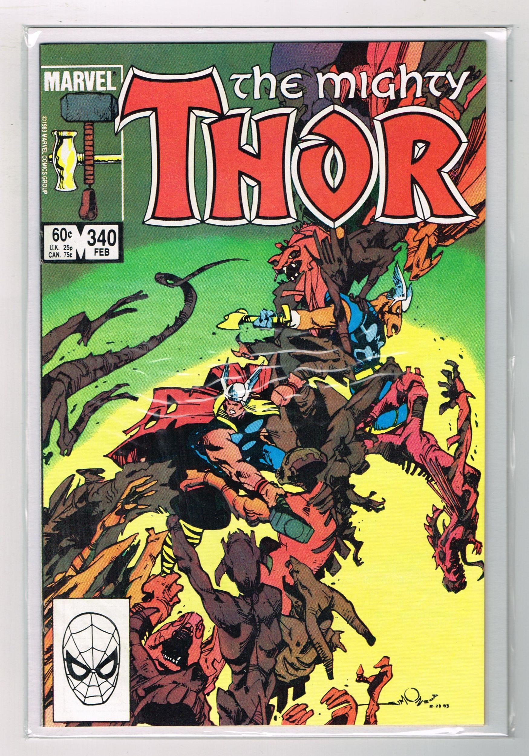 Thor #340 The Mighty (1984) Marvel Comic WALT SIMONSON Beta Ray Bill ...