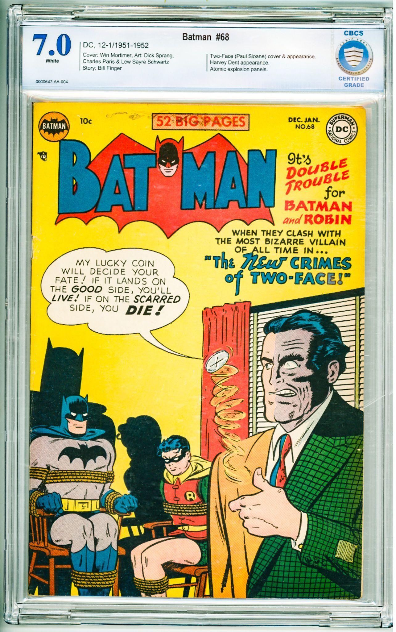 Batman #68 (1951) CBCS 7.0! White Pages! | Comic Books - Golden Age, DC ...