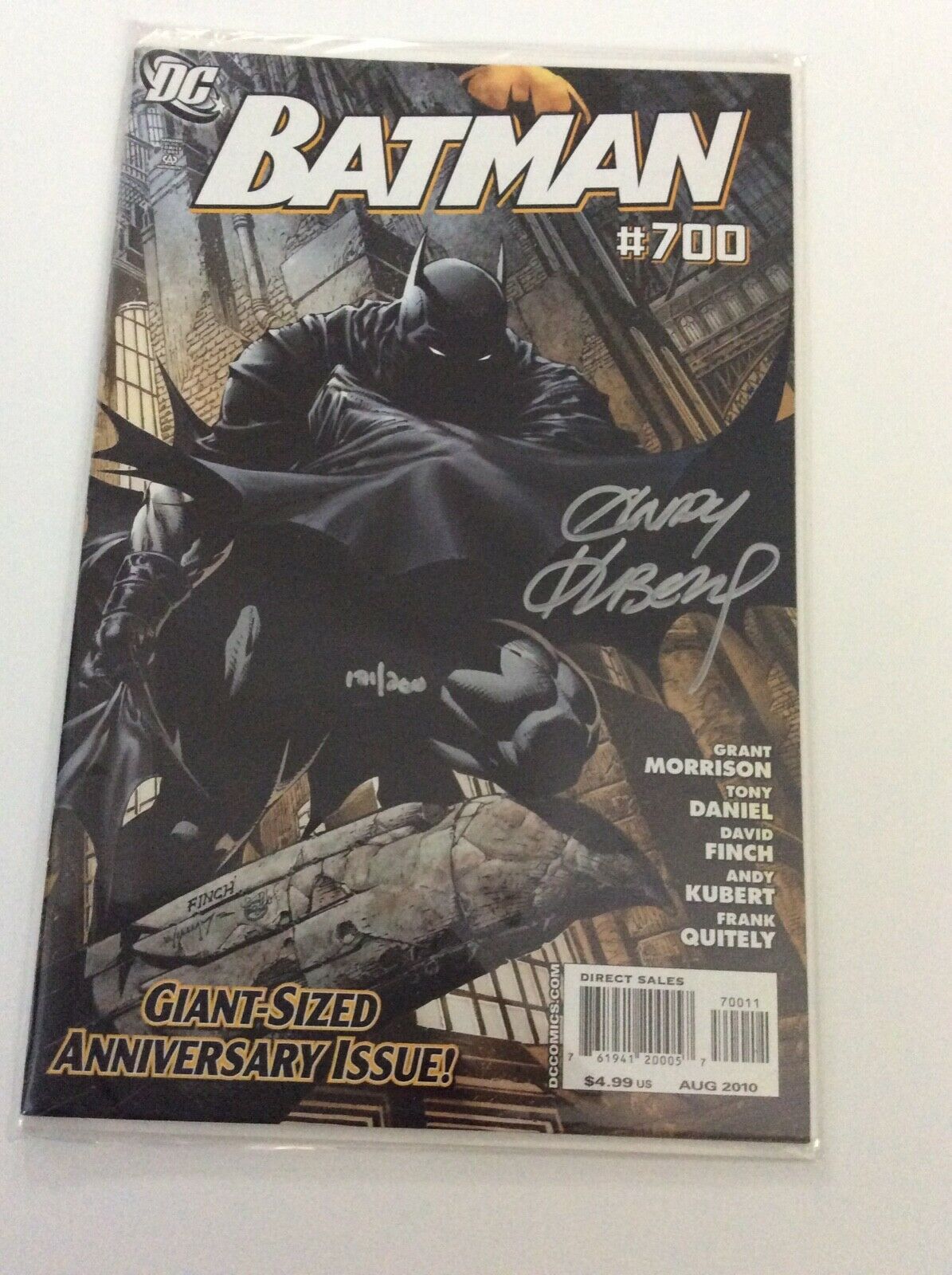 Batman #700 Superman #700 Wonder Woman #600 Matching Number Signed SET ...