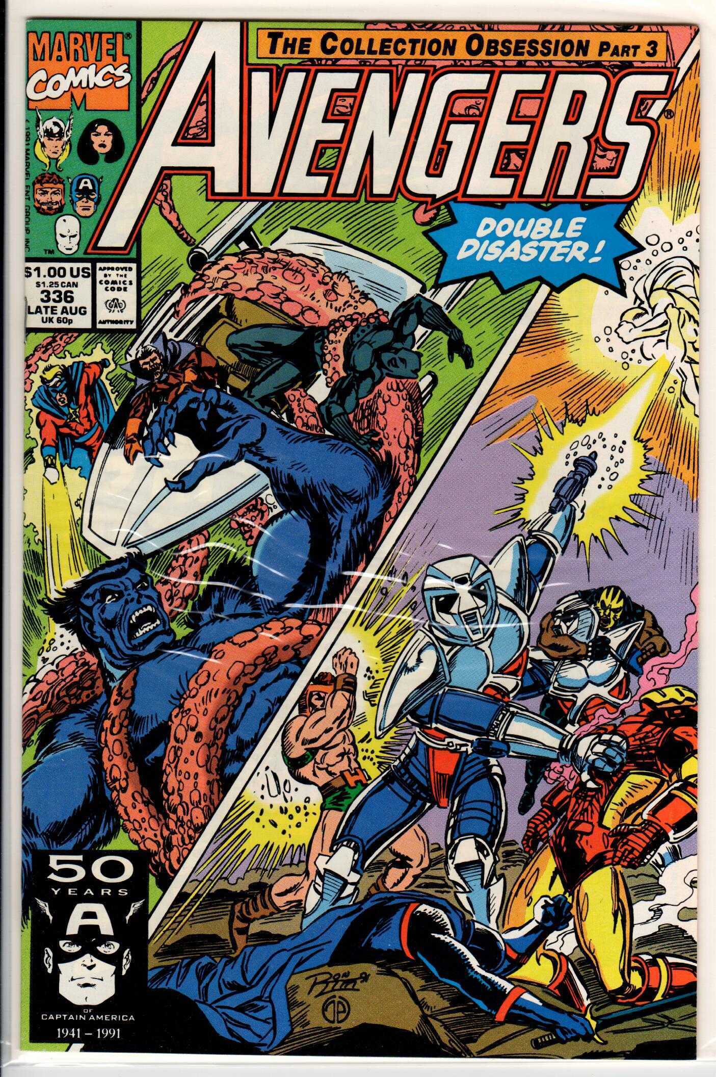 The Avengers #336 Direct Edition (1991) 9.4 NM | Comic Books - Copper ...