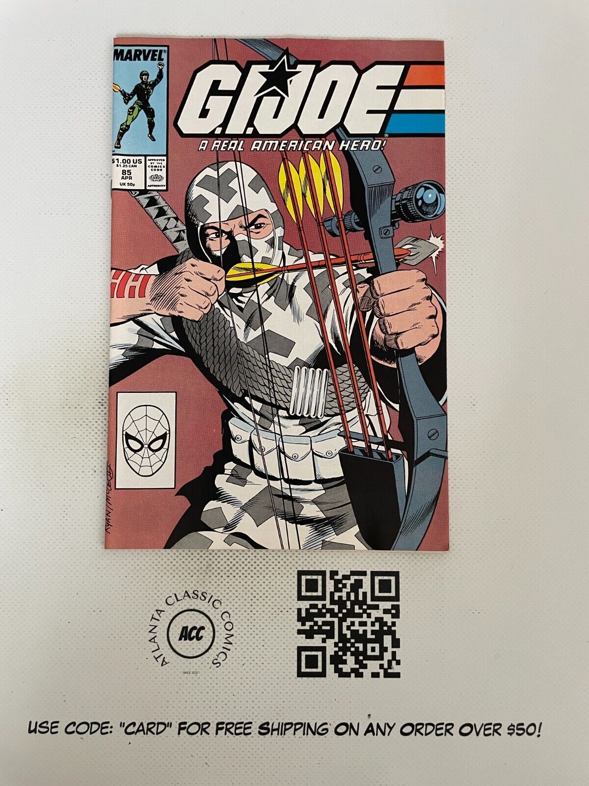 G.I. Joe # 85 NM- Marvel Comic Book Duke Snake Eyes Cobra Duke Shadow ...