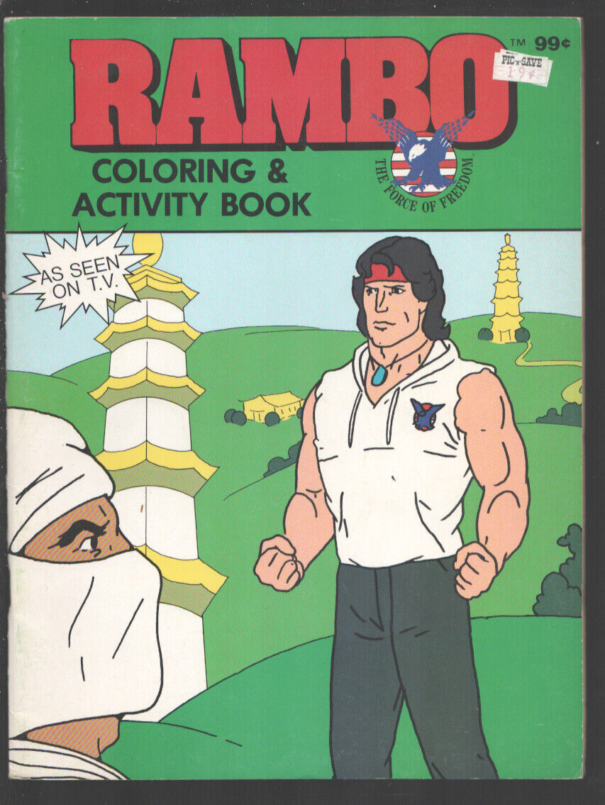 Rambo Coloring & Activity 1986-The Force of Freedom-Sylvester Stallone ...