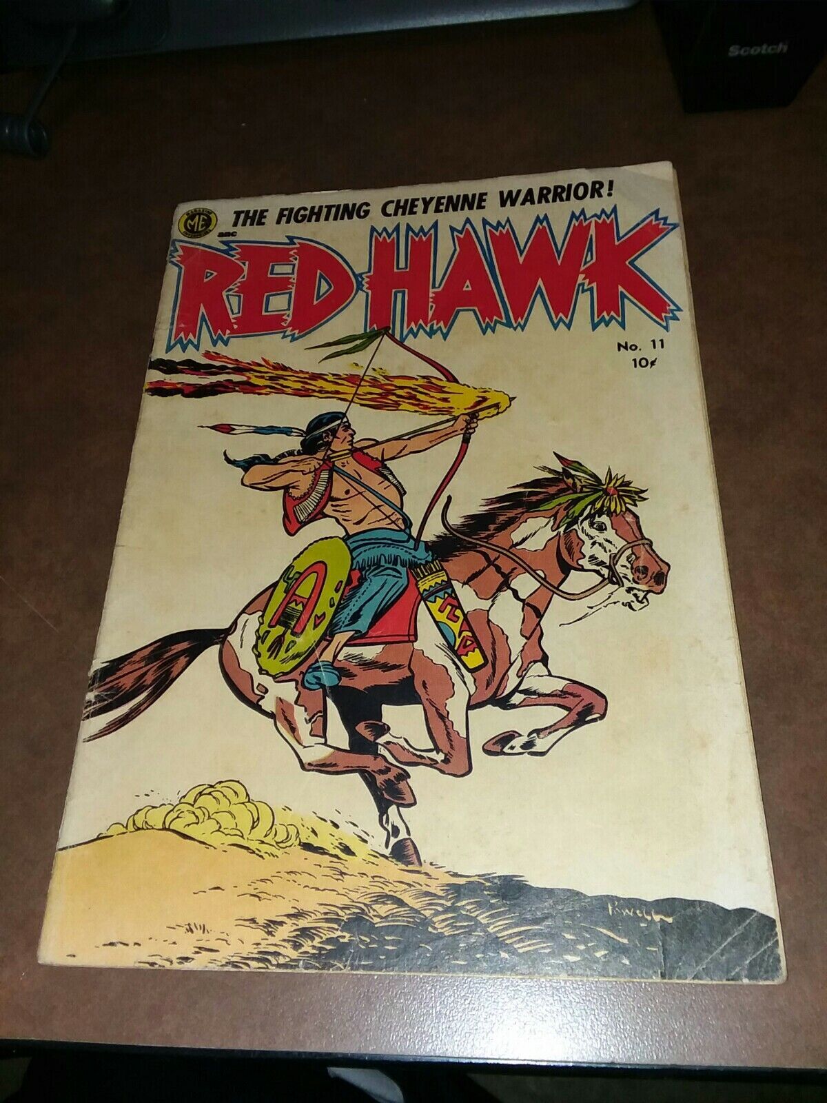 RED Hawk 11 (A1 #90) ME 1953 Golden Age Ghost Rider AD BOB Powell ART ...