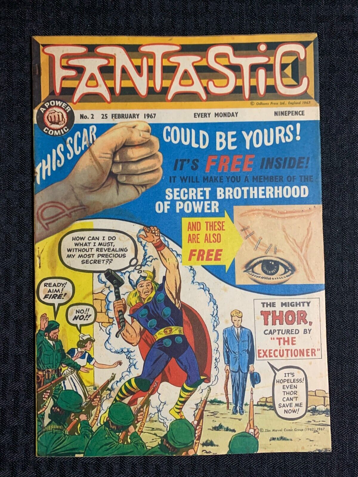 1967 FANTASTIC #2 FN- 5.5 Power UK Comic NO INSERT Thor X-Men Iron Man ...