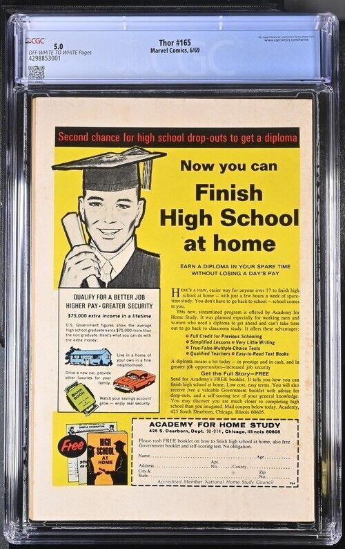 Thor #165 CGC 5.0 1st HIM Warlock Jack Kirby | Comic Books - Silver Age ...