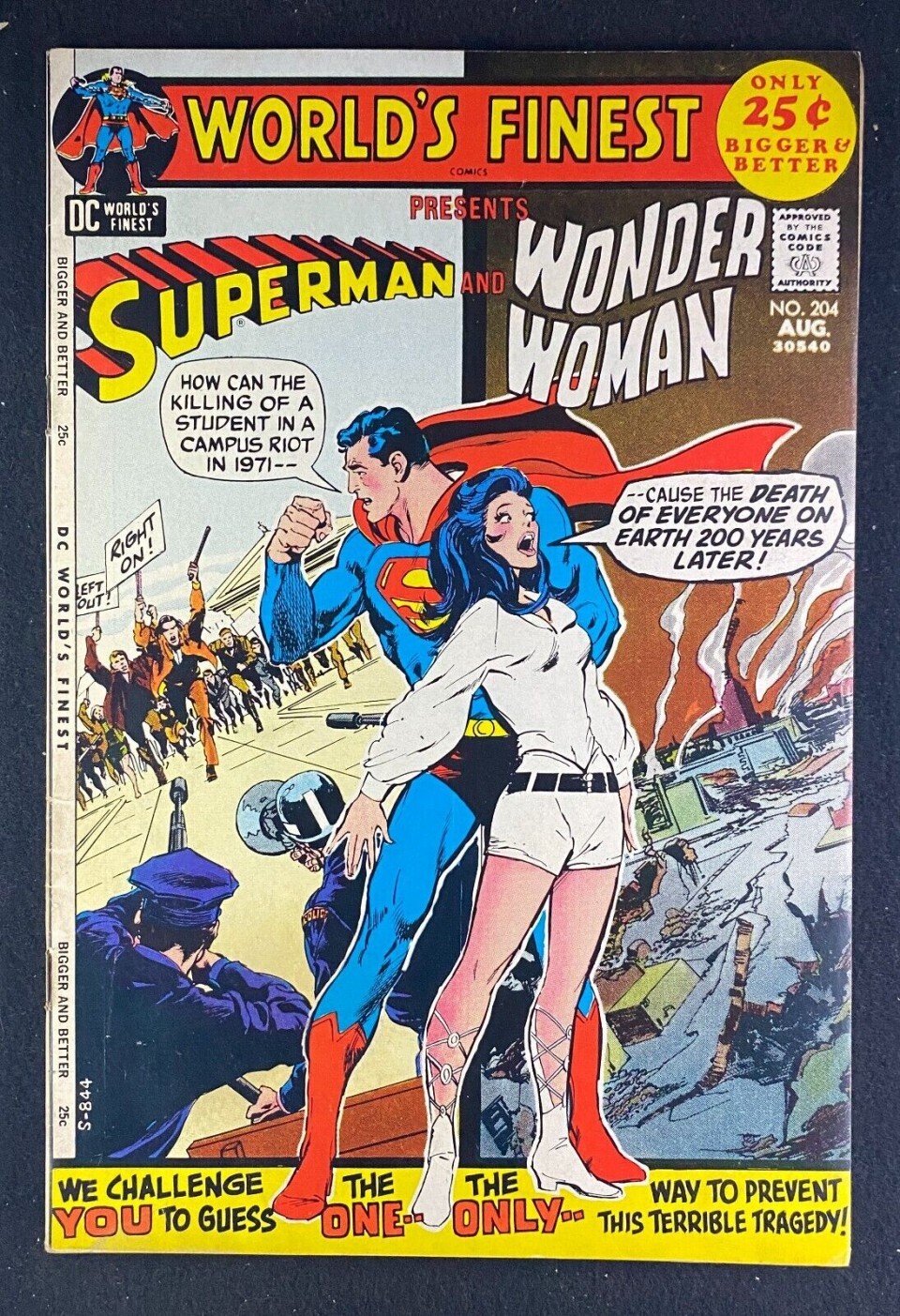 World’s Finest (1941) #204 FN+ (6.5) Neal Adams Cover Superman Wonder ...