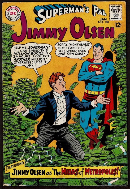 Jimmy Olsen #108 (Jan 1968, DC) 6.0 FN | Comic Books - Silver Age, DC ...
