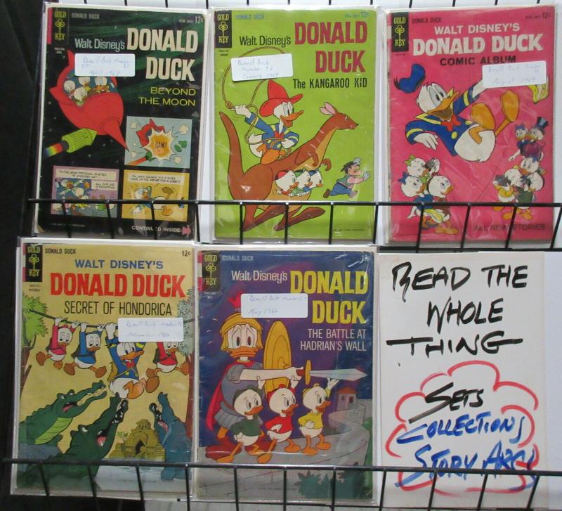 Donald Duck (Gold Key 1963-66) Lot of 5Diff #87, 92, 96, 98, 107 Duck ...