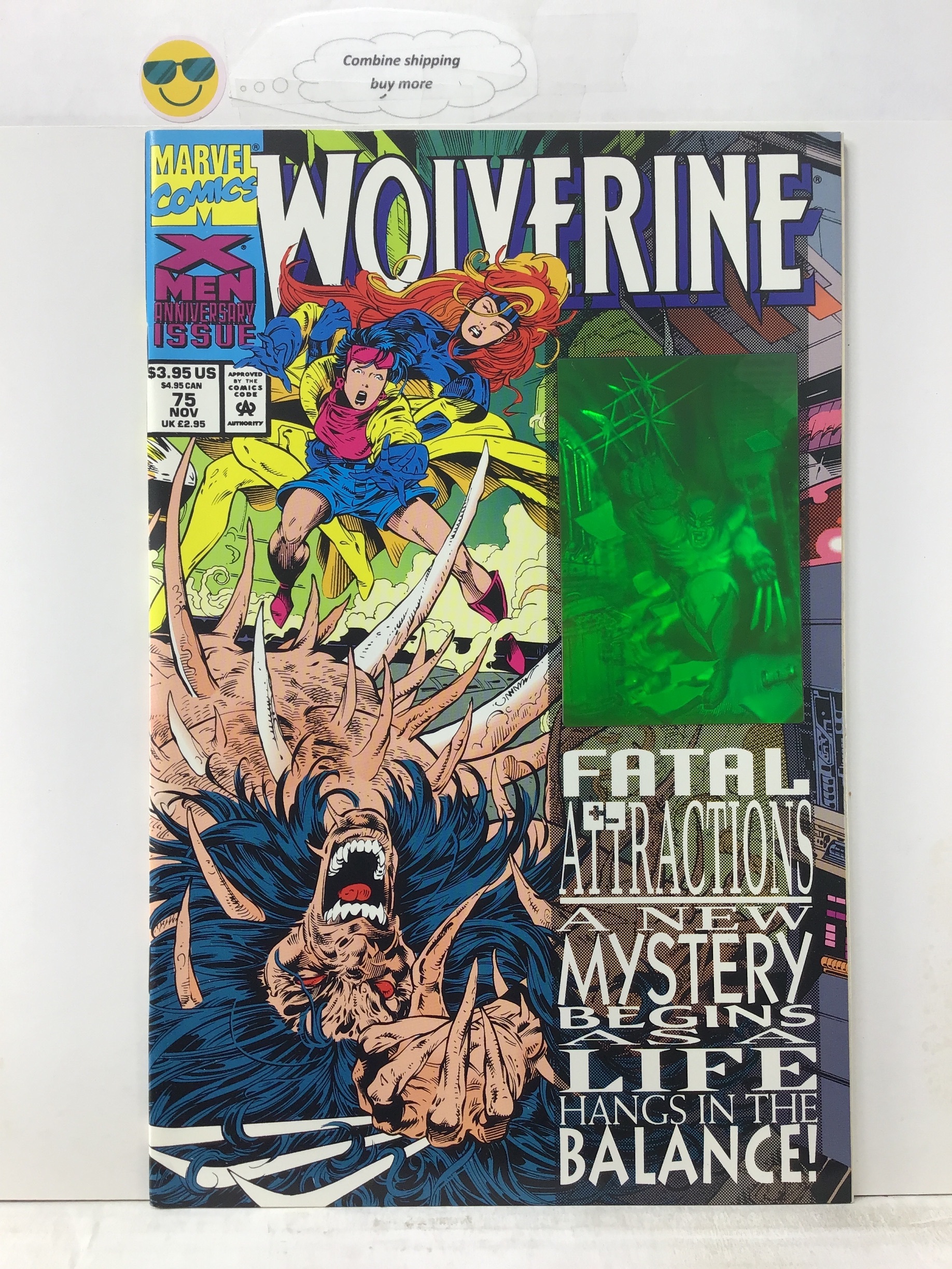 Wolverine #75 (1993)NM Key Claws made of bone after magneto removed ...